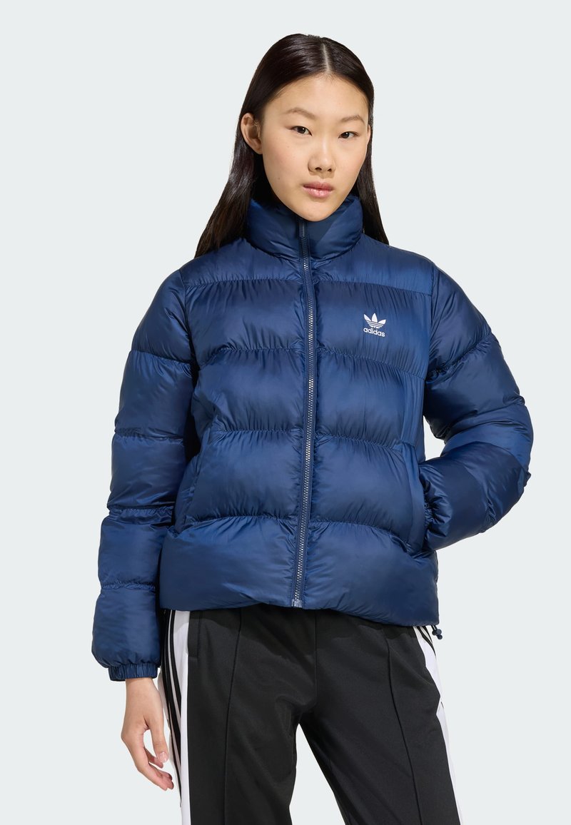 adidas Originals SHORT PUFFER - Winter jacket - night indigo/blue ...