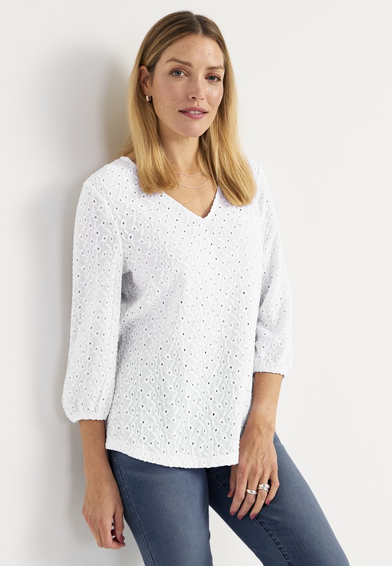 Cellbes of Sweden WITH OPENWORK - Blouse - white/wit - Zalando.nl