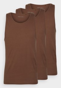Pier One 3PCK SKIN TONE RIB VEST - Unterhemd/-shirt - brown/braun ...