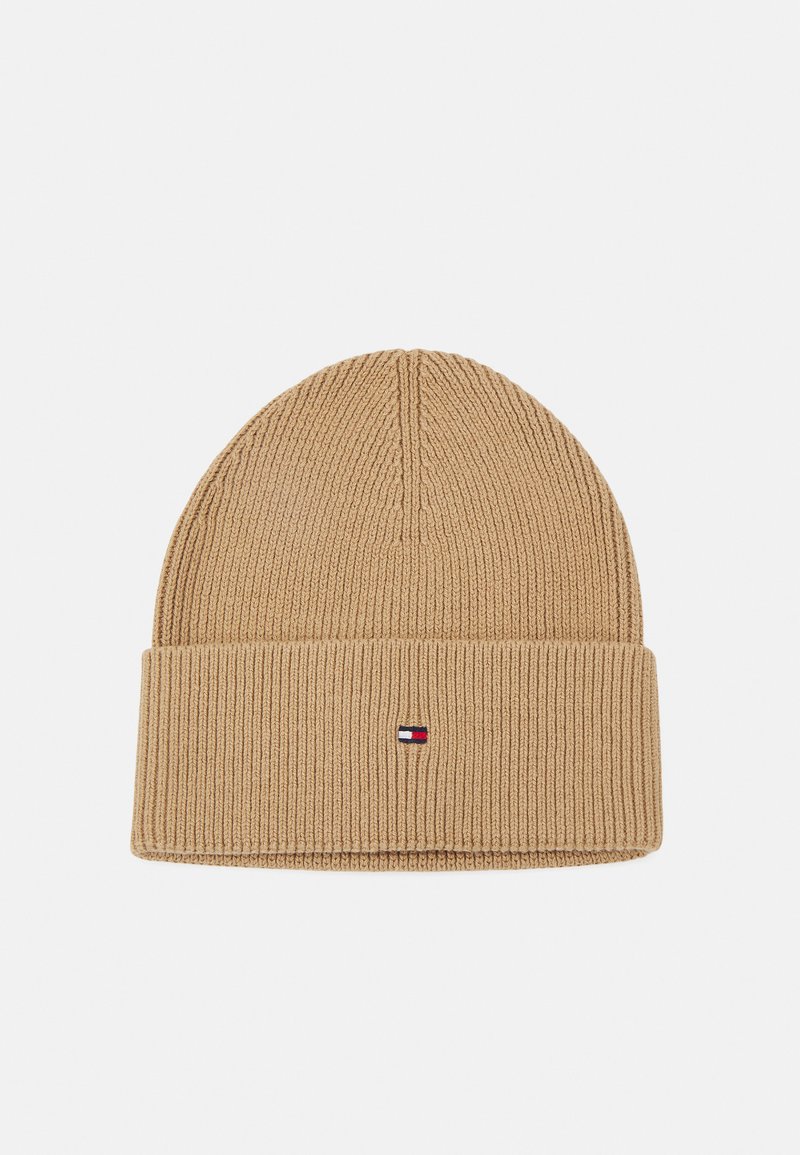 Tommy Hilfiger ESSENTIAL FLAG BEANIE - Beanie - camel - Zalando.ie