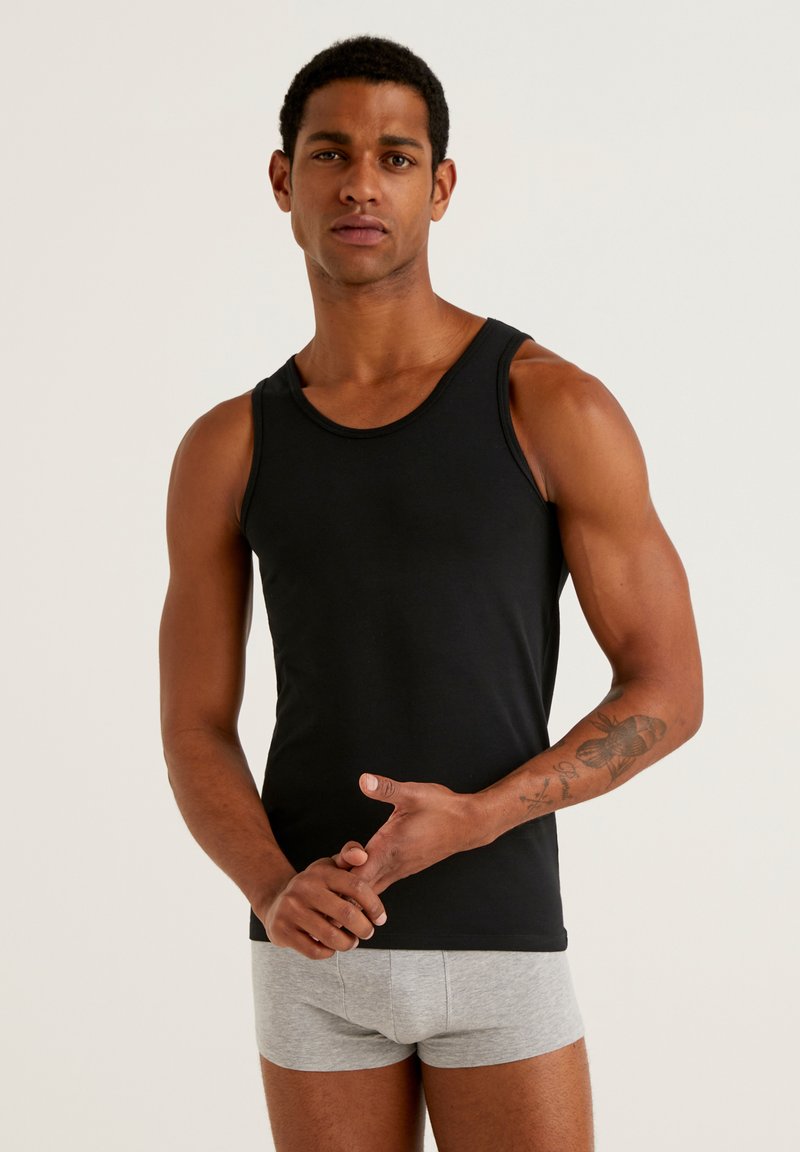 United Colors of Benetton CLASSIC IN STRETCH - Podkoszulki/czarny ...