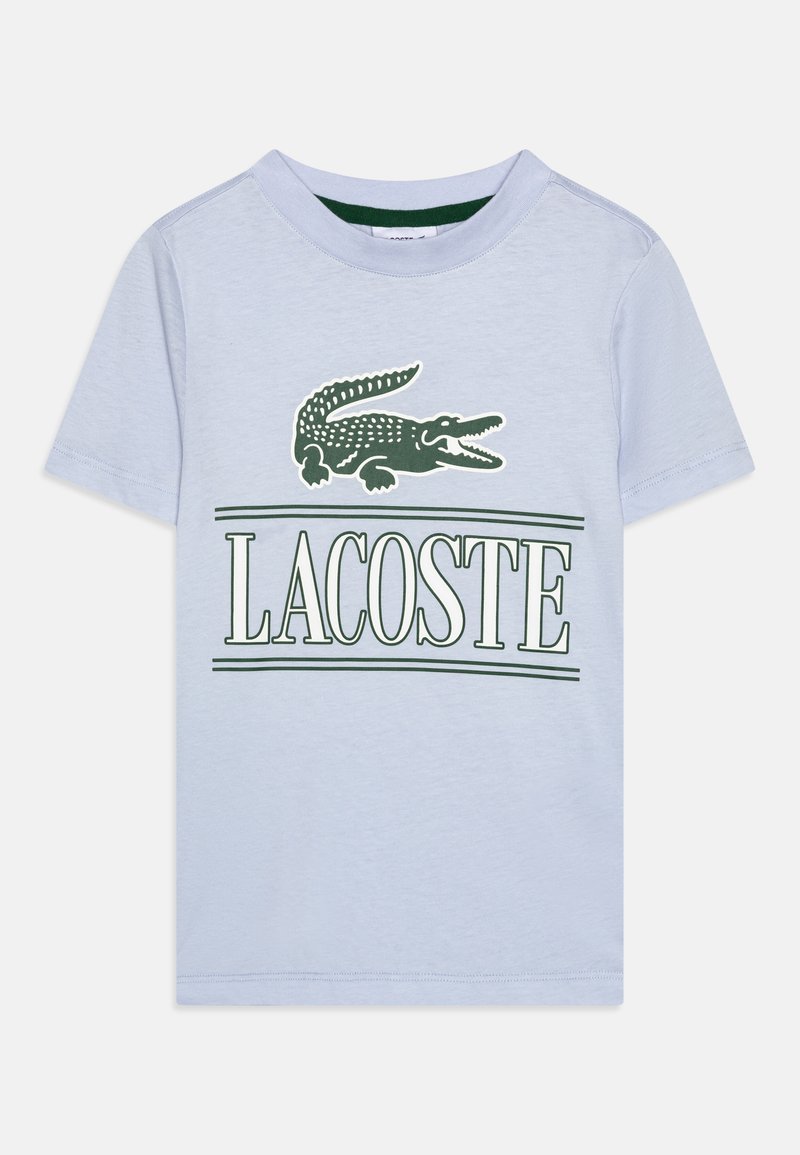 Lacoste TEE BIG CROCO AND SCRIPT - T-Shirt print - phoenix blue/hellblau - Zalando.de