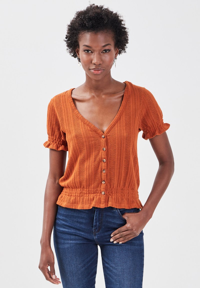 Cache Cache KURZÄRMELIGES - Camicetta - marron cognac/cognac - Zalando.it