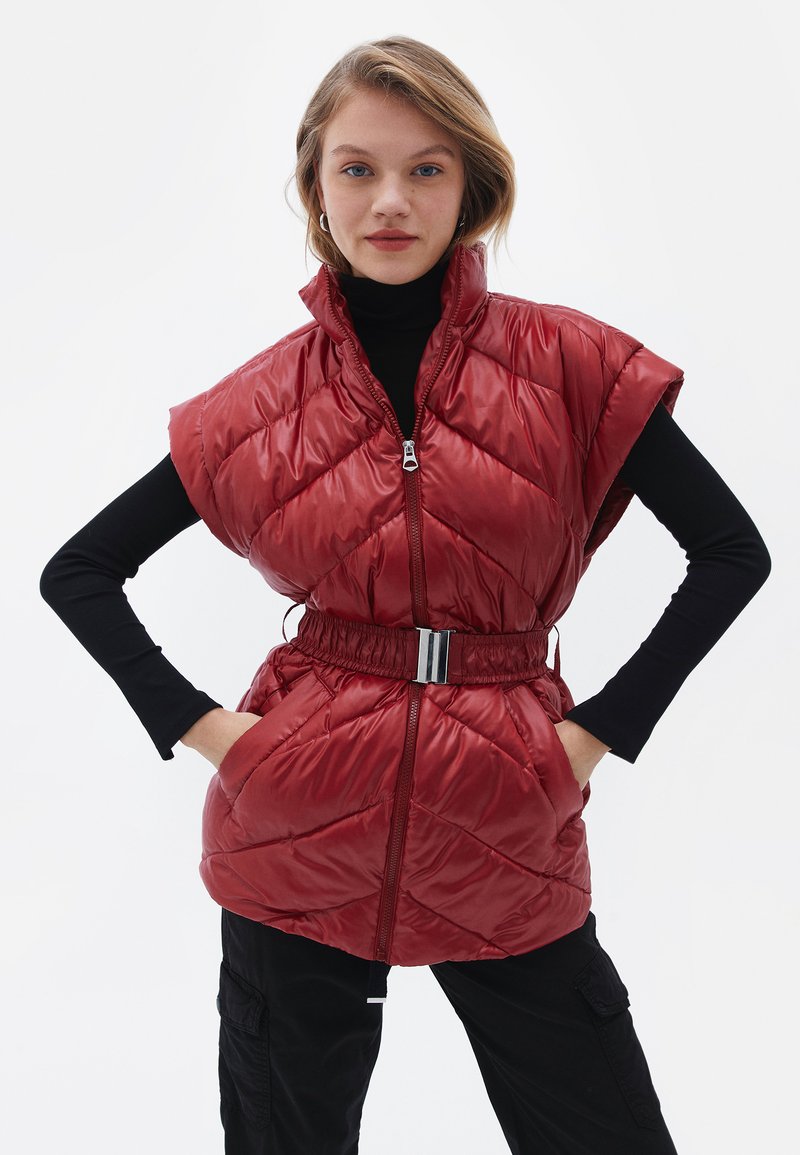 OXXO WITH BELT DETAIL - Waistcoat - savvy red/mottled red - Zalando.de