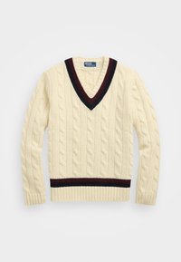 Polo Ralph Lauren THE ICONIC CRICKET SWEATER - Pullover - cream combo ...