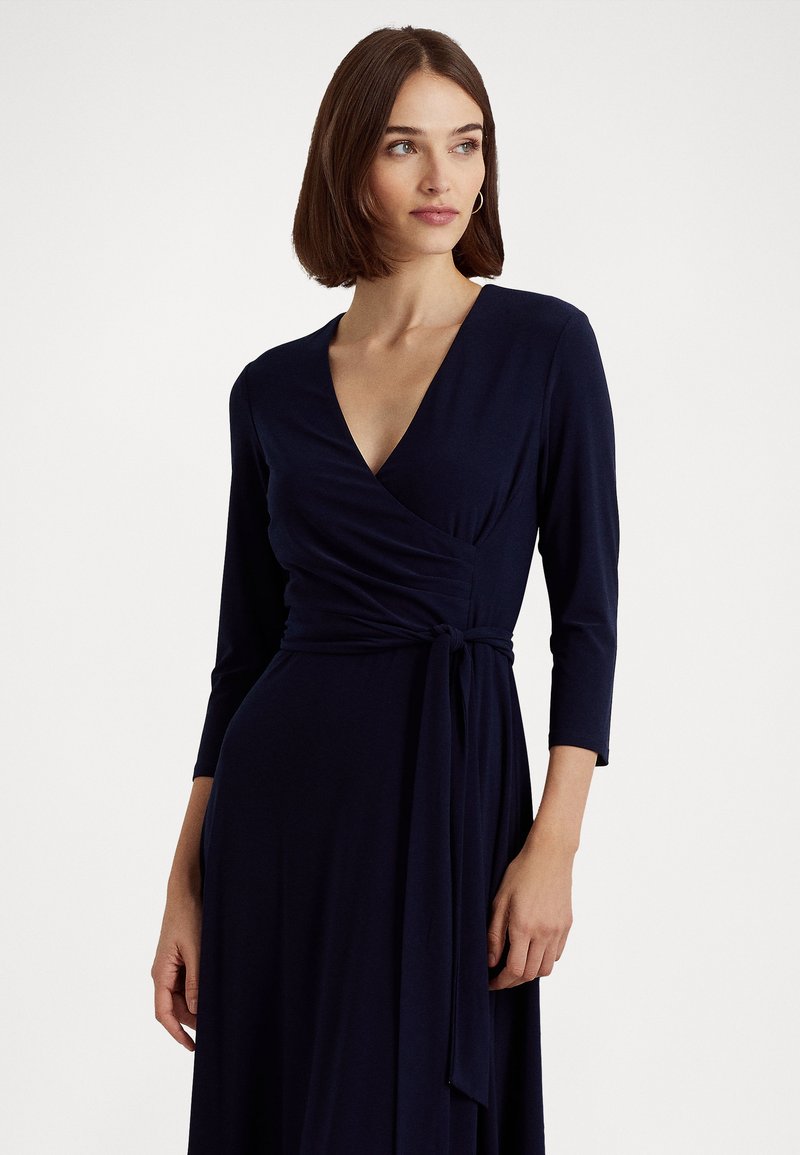 Lauren Ralph Lauren Petite CARLYNA SLEEVE DAY DRESS - Jerseykleid - lighthouse navy/blau ...