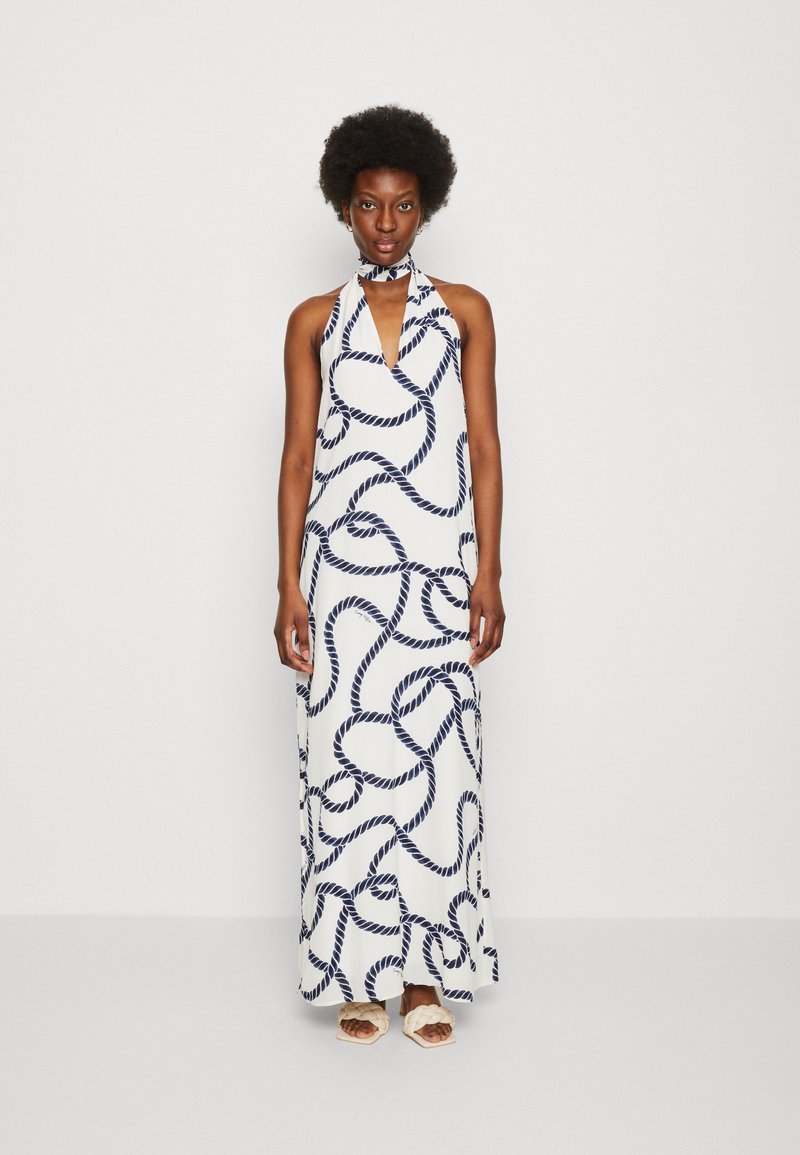Tommy Hilfiger COASTAL ROPE MAXI HALTER - Vestido largo - blue coast ...