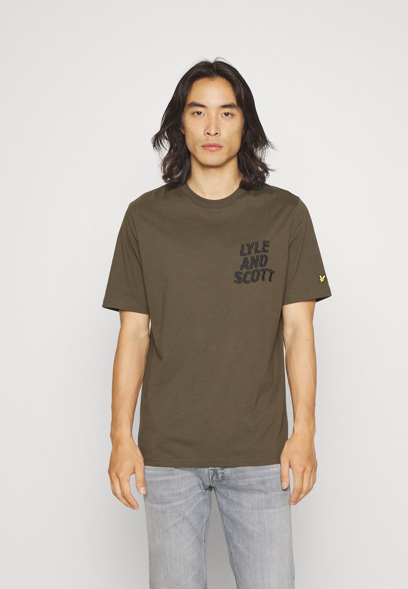 Lyle & Scott RIPPLE LOGO - T-Shirt print - olive/oliv - Zalando.ch