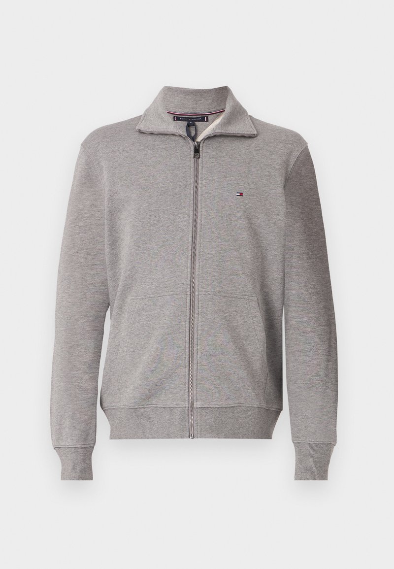 Tommy Hilfiger ESSENTIAL TERRY - Sweatjacke - medium grey heather/grau ...