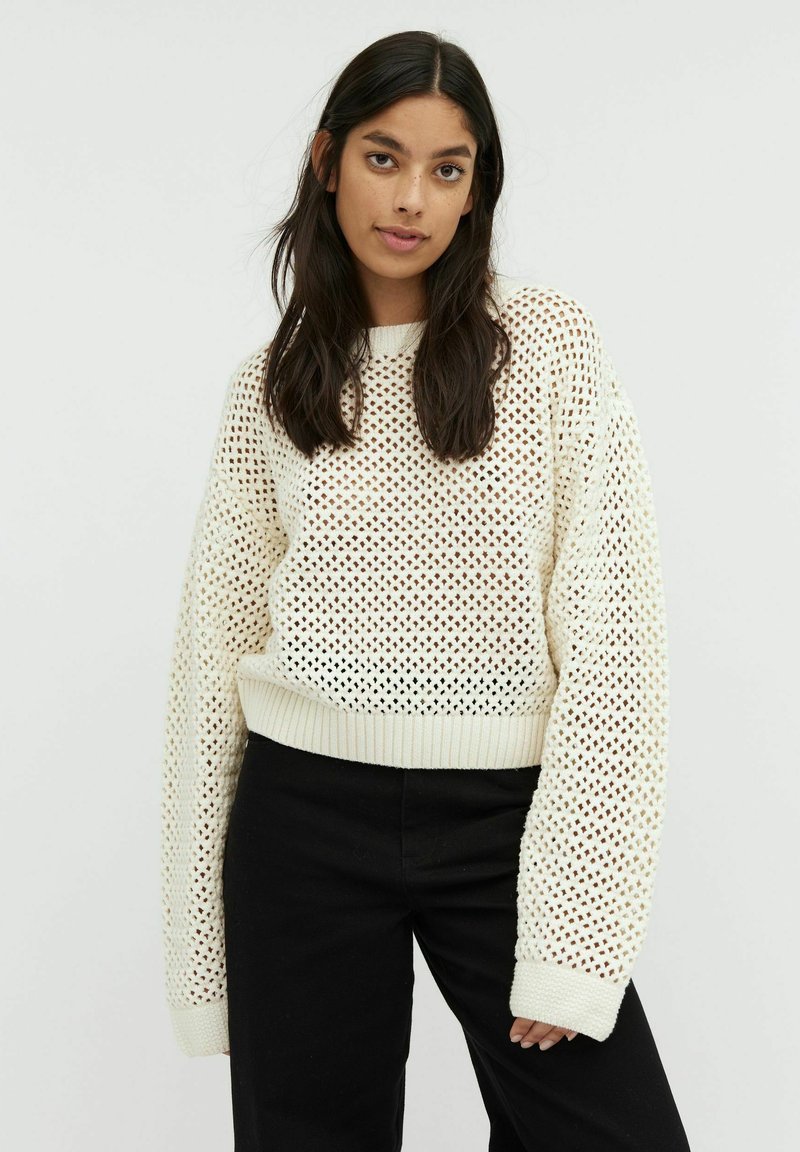 mbyM ATARAH SOLID-M - Strickpullover - sugar/weiß - Zalando