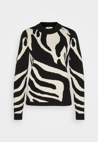 Object RAY AOP - Strickpullover - black/sandshell/schwarz - Zalando.de