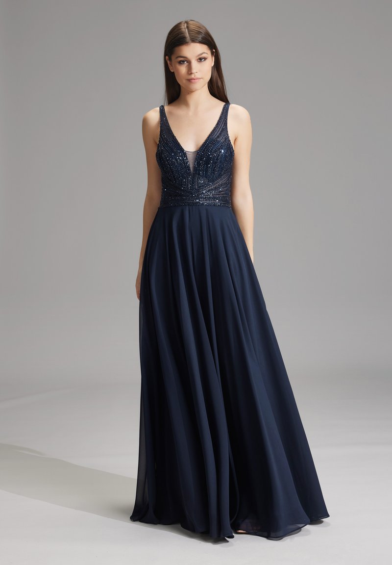 Swing LANGES MIT - Vestido de fiesta - navy/azul marino - Zalando.es