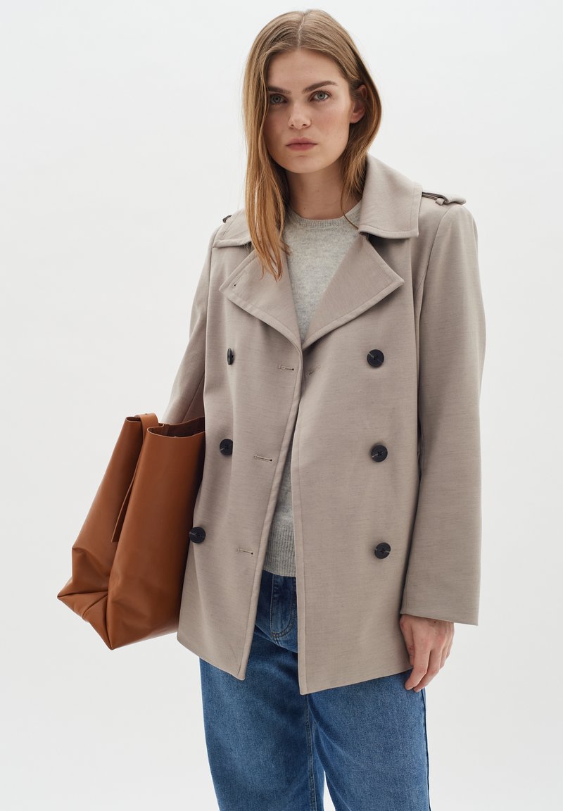 InWear TINAHIW SAILOR - Short coat - simply taupe melange/beige - Zalando