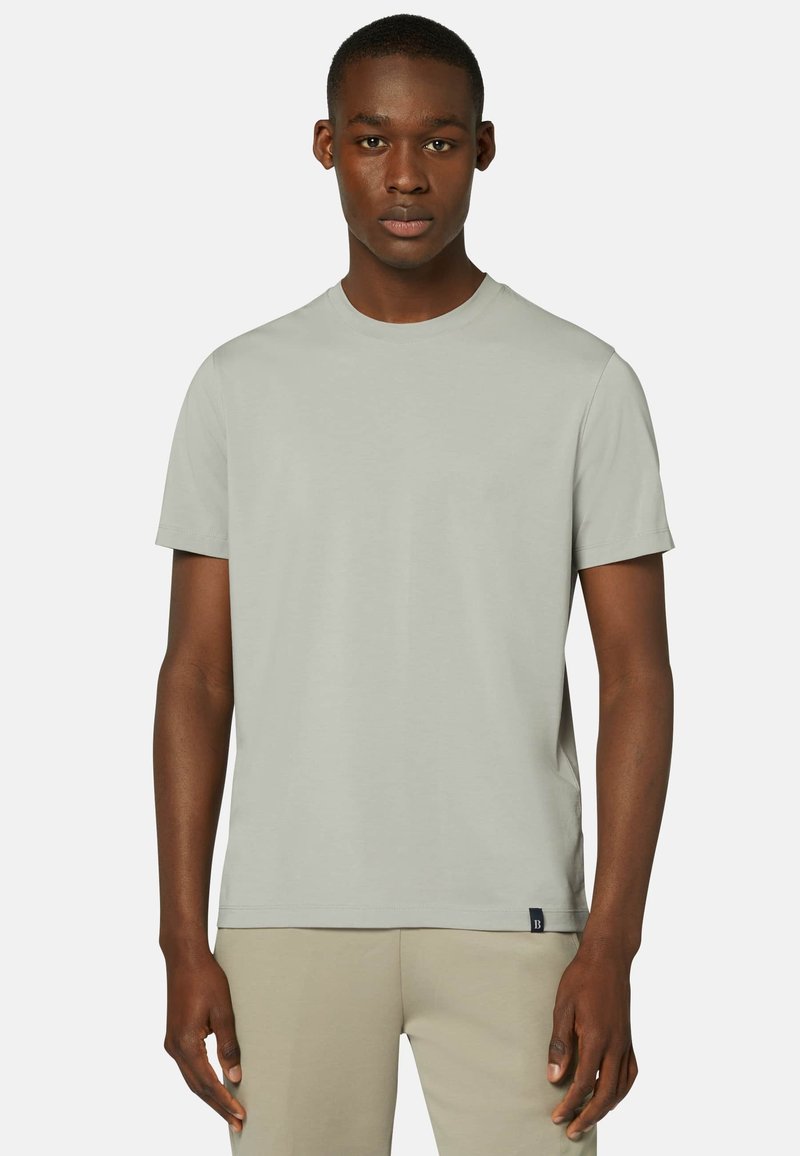 Boggi Milano IN STRETCH SUPIMA - T-shirt - bas - light grey/ljusgrå ...