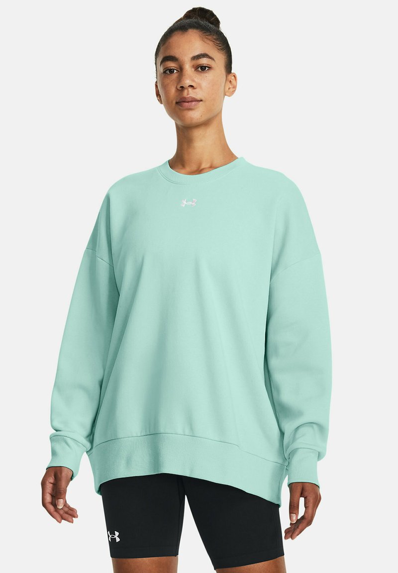 Under Armour RIVAL OS CREW - Sudadera - neo turquoise/turquesa - Zalando.es