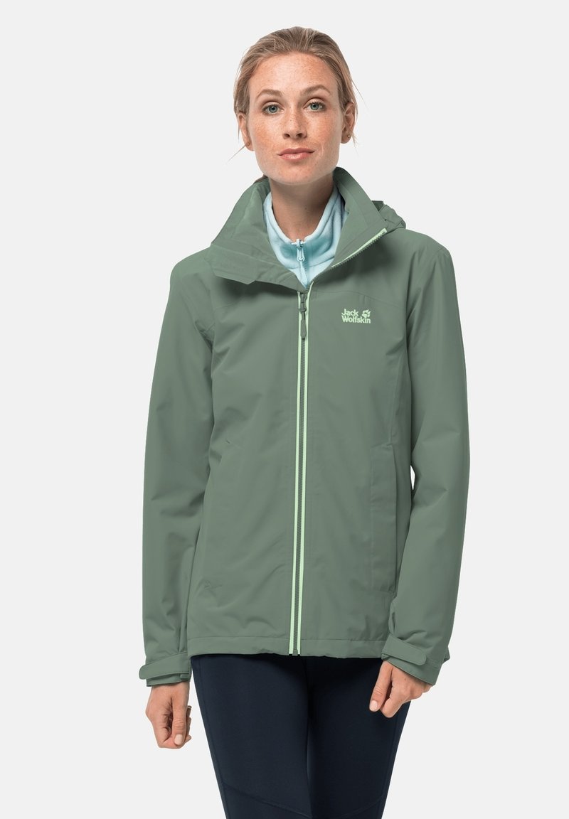 Jack Wolfskin EVANDALE - Hardshell jacket - hedge green/green - Zalando.ie