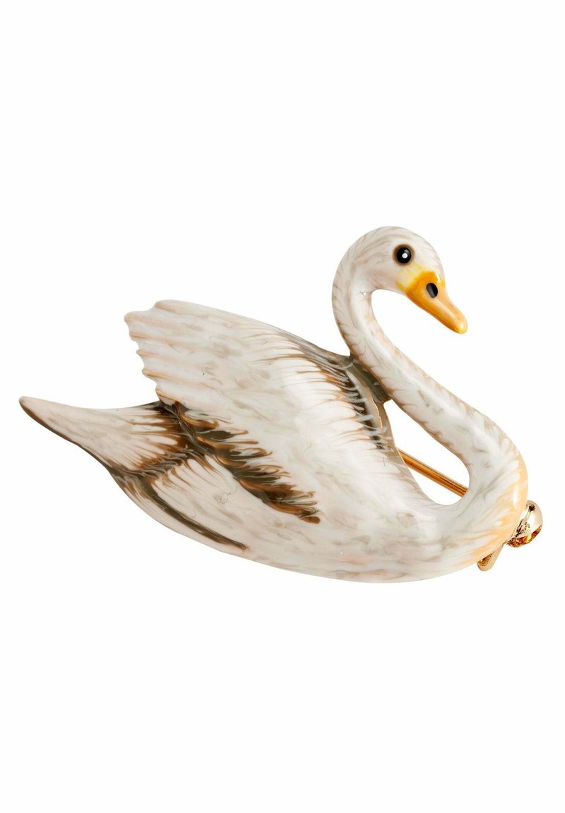 FABLE ENGLAND ENAMEL SWAN - Brooch - beige - Zalando.de