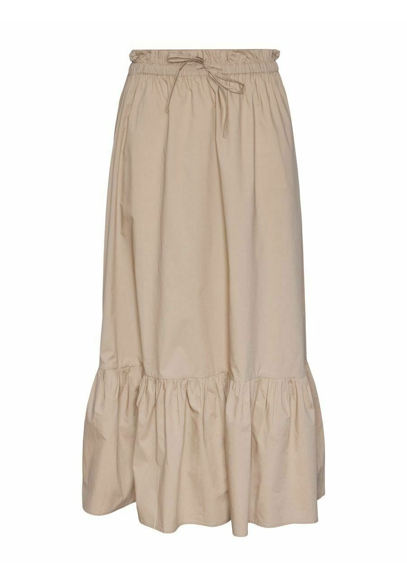 Pieces PCSALLY - Jupe longue - beige mottled beige/beige - ZALANDO.FR