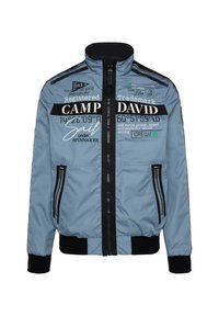 Camp David LEICHTER MIT TAPES UND ARTWORKS - Bomber Jacket - smokey sky ...