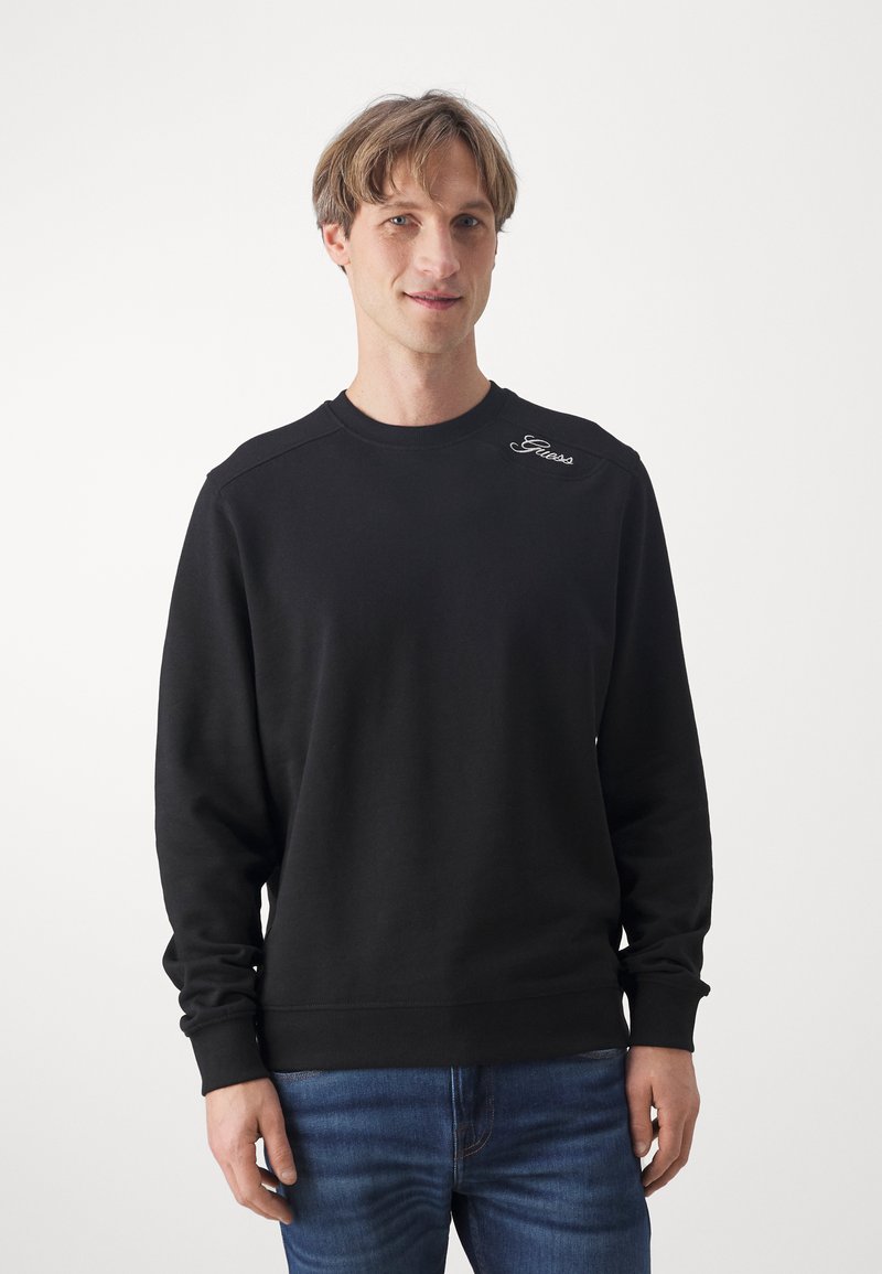 Guess INSERTED LOGO - Sweater - jet black/zwart - Zalando.nl