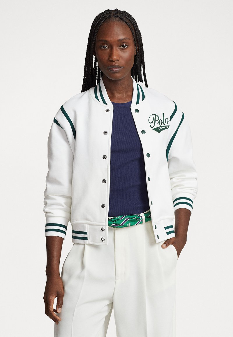 Polo Ralph Lauren WIMBLEDON DOUBLE KNIT BOMBER JACKET - Felpa con zip ...