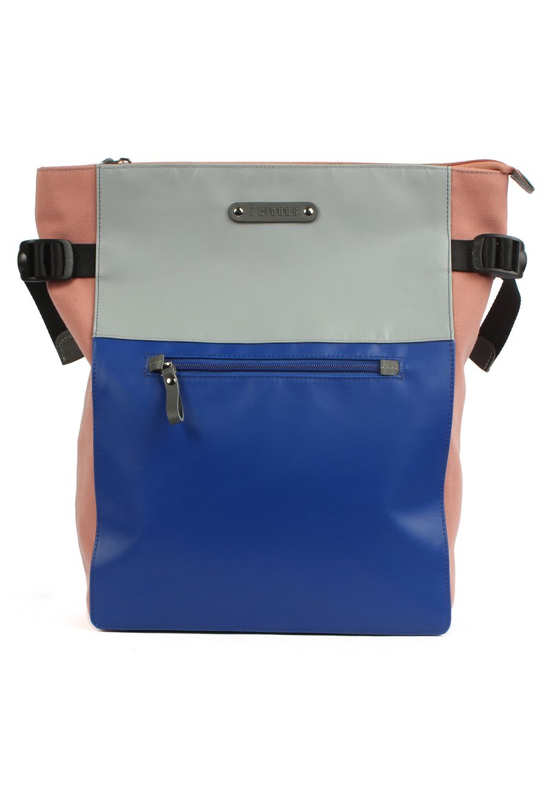 7clouds BELIS - Tagesrucksack - blue/grey/salmon/orange - Zalando.ch