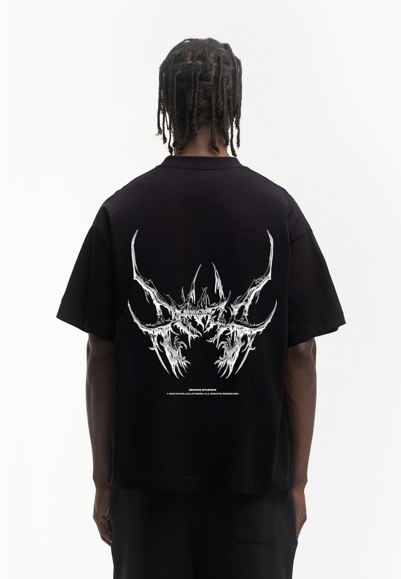FAVELA METAL - Marškinėliai su spaudiniu - black/juoda - Zalando.lt