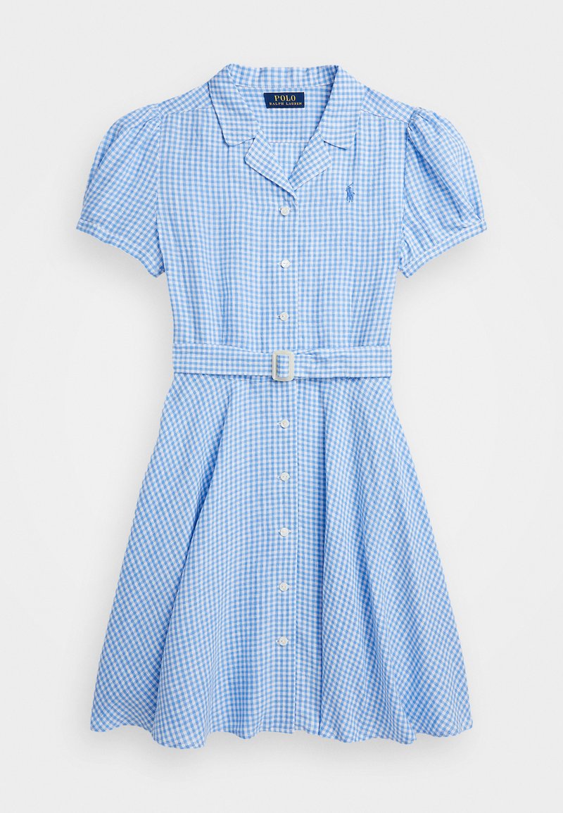 Polo Ralph Lauren DAY DRESS - Shirt dress - light blue / white/light blue - Zalando.ie