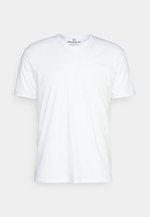 Wool & Co V NECK BASIC SLEEVE LOGO - T-Shirt basic - bianco/weiß ...