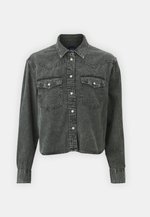 GAP CROPPED WESTERN - Skjorte - black wash/svart - Zalando.no