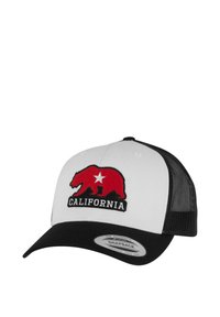 Mister Tee CALIFORNIA BEAR PATCH RETRO - Cap - black white black/multi-coloured - Zalando
