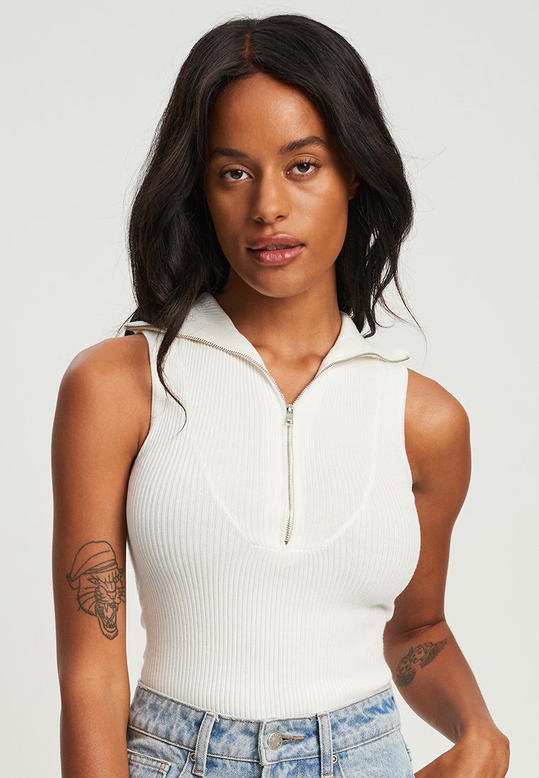 CALLI ZIP TANK - Top - white/wit - Zalando.be