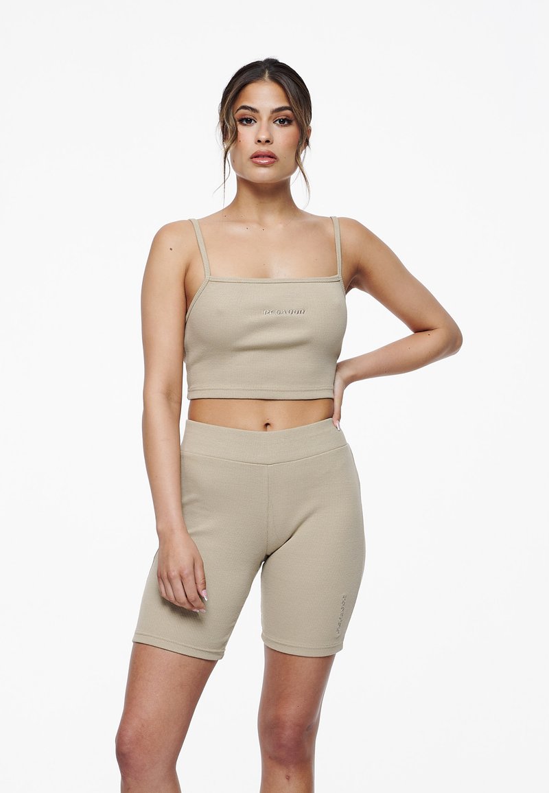 Pegador RUBY CROP - Top - vintage washed espresso/beige - Zalando.ie