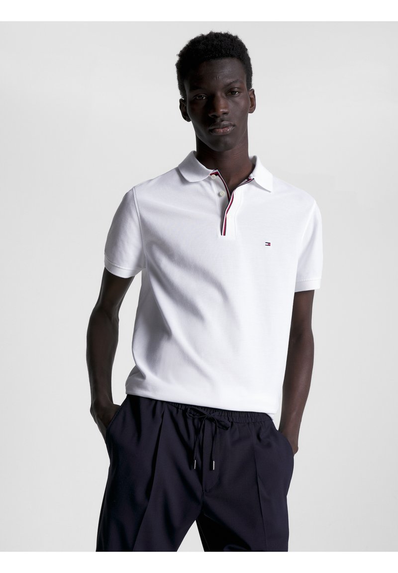 Tommy Hilfiger RWB PLACKET TIPPING REG - Polo shirt - white - Zalando.co.uk