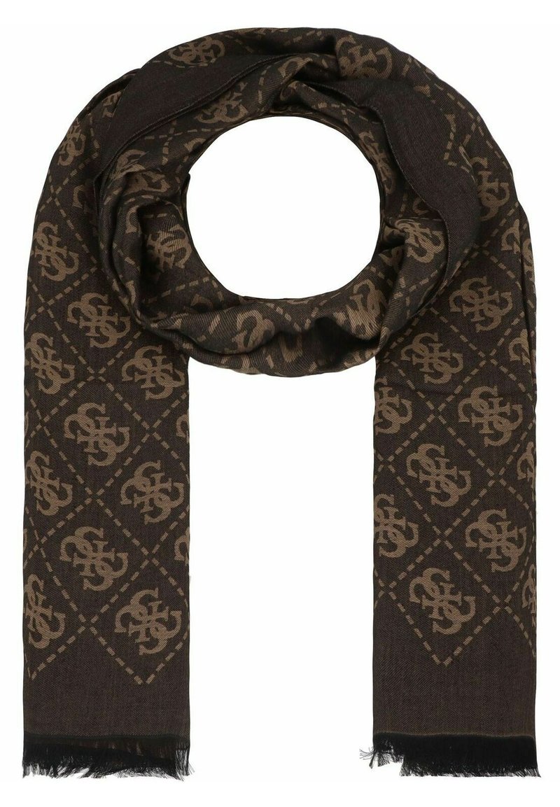 Guess JAMES 180 CM - Sjaal - dark brown ochre/donkerbruin - Zalando.nl