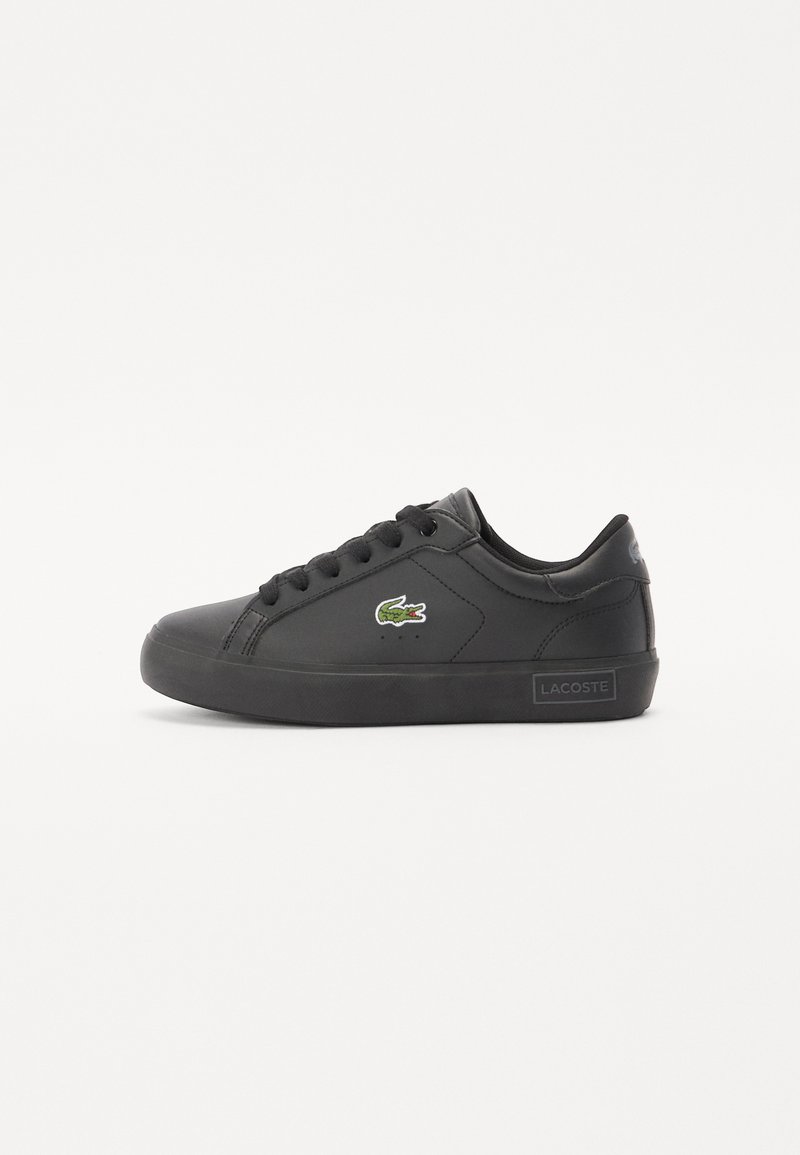 Lacoste POWERCOURT JUNIOR CORE ESSENTIALS UNISEX - Trainers - black ...
