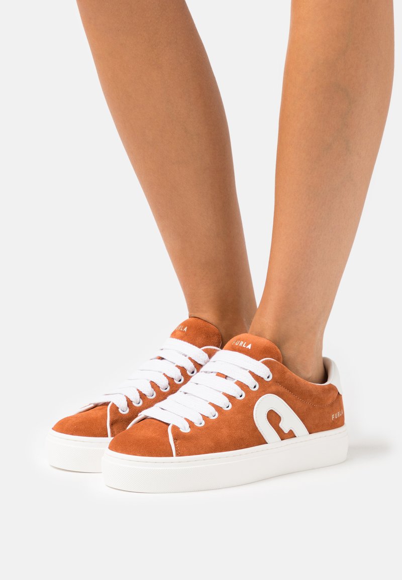 Furla LACE UP TRAINERS - Sneaker low - cannella/talco/bordeaux - Zalando.ch
