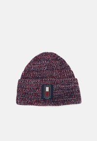 Tommy Hilfiger CORP LOVE TWISTED YARN BEANIE UNISEX - Vunena kapa - space blue/tamnoplavo ...