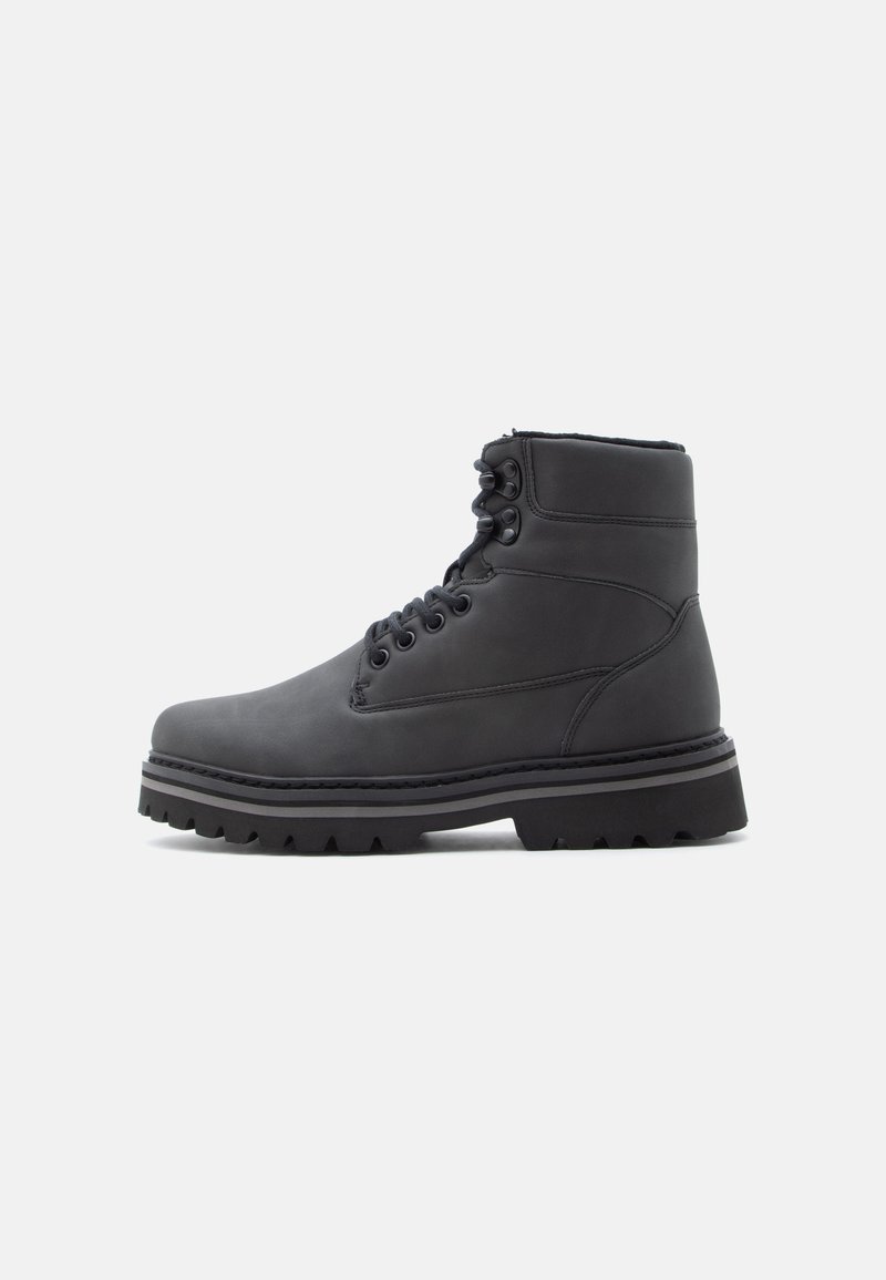 Pier One - Botki sznurowane/czarny - Zalando.pl