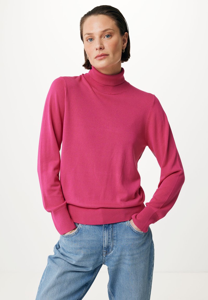 Mexx Turtle Neck Basic Jumper - Strickpullover - fuchsia/pink - Zalando.de