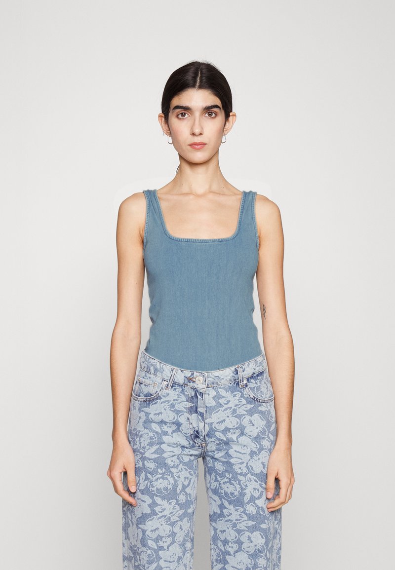 Good American MODERN TANK - Top - indigo/light-blue denim - Zalando.ch