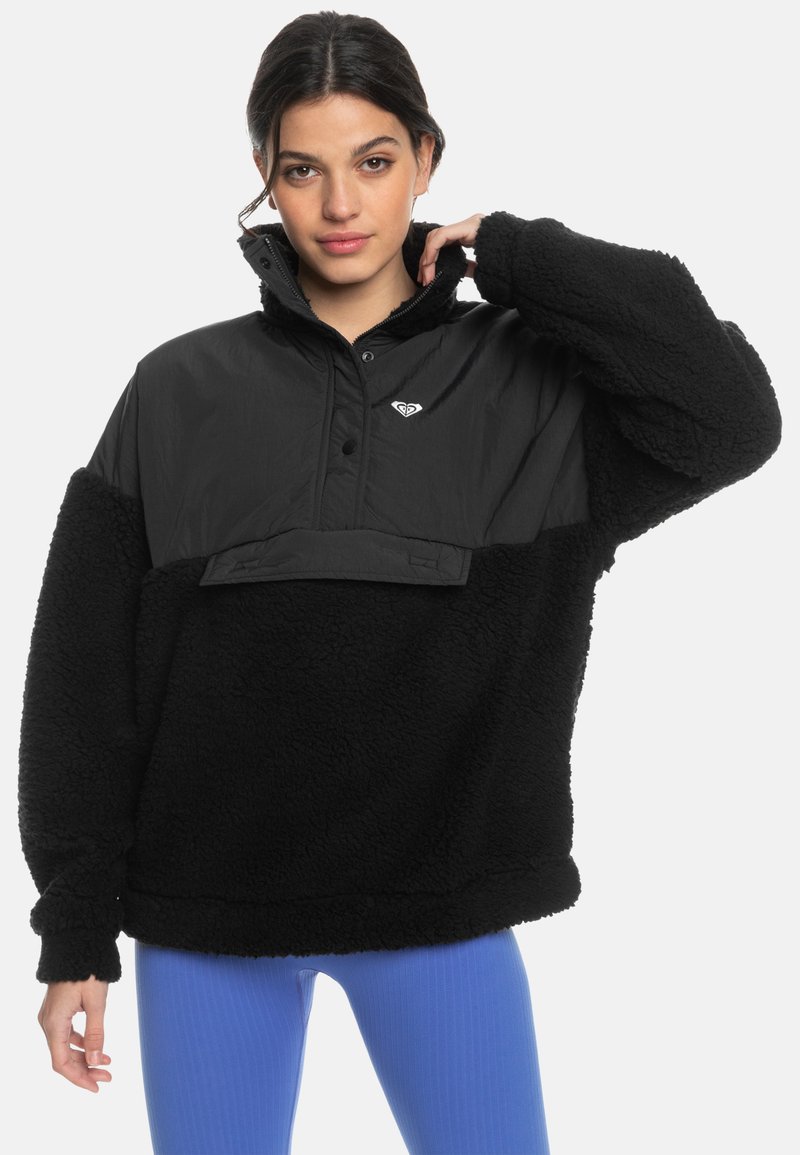 Roxy WAVES OF WARMTH - Fleece jacket - black/anthracite - Zalando