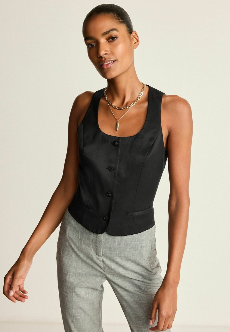 Next SQUARE NECK REGULAR FIT - Veste sans manches - black/noir - ZALANDO.FR