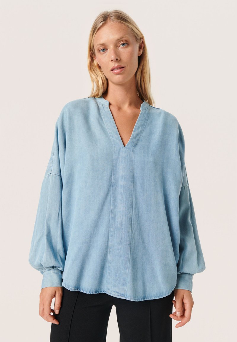 Soaked in Luxury SLFRIDAY - Blouse - medium blue denim/blue denim ...