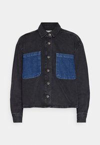 Object OBJBEATE SHIRT - Spijkerjas - black denim detail/medium blue ...