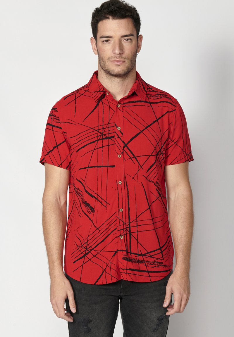 Koroshi SHORT SLEEVE - Chemise - rojo red/rouge - ZALANDO.FR