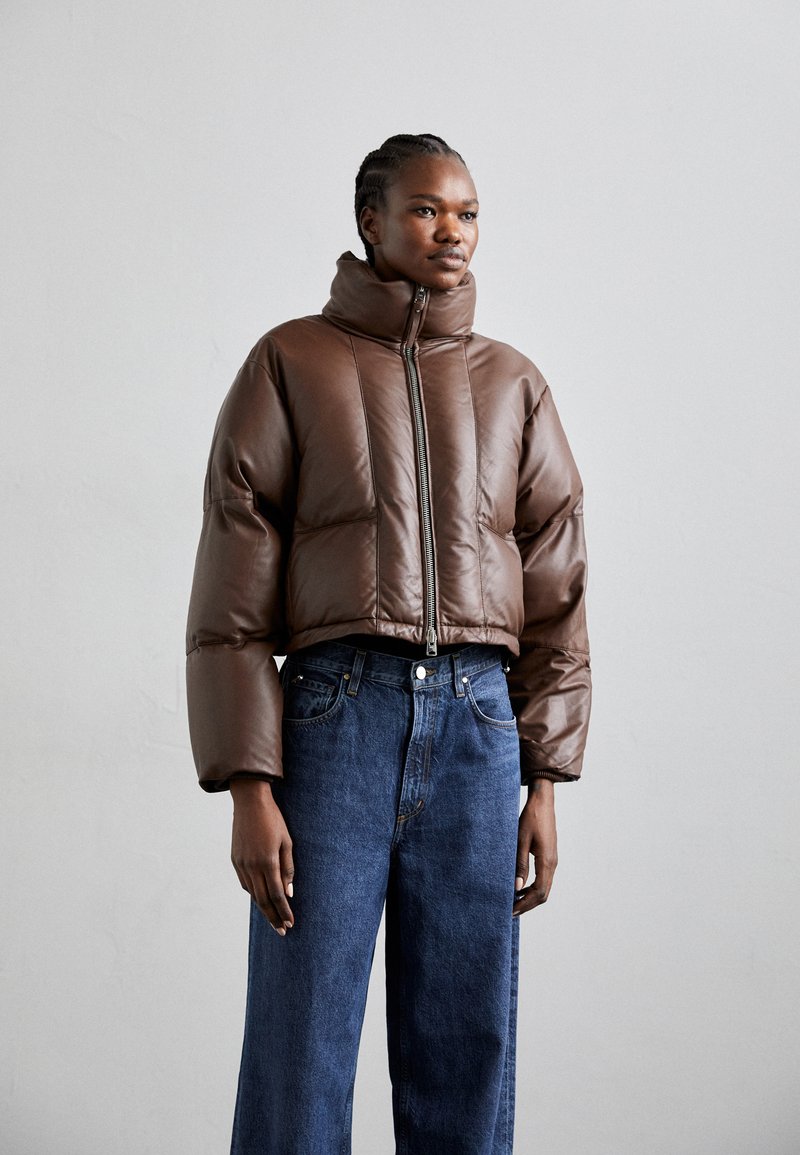 Agolde SHOREDITCH SKI CLUB EDIE PUFFER - Winter jacket - cola/dark ...