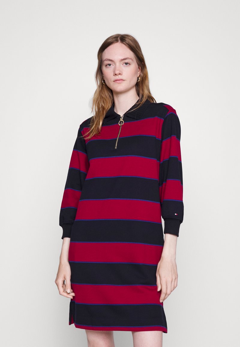 Tommy Hilfiger RUGBY SHORT DRESS - Robe de jour - royal berry/bleu ...