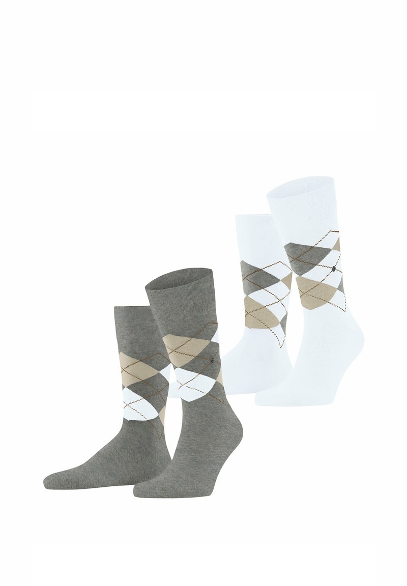 Burlington Everyday Argyle 2-Pack - Chaussettes - light grey/gris clair ...