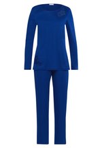 Hanro SET NAILA - Haut de pyjama - deep indigo/bleu - ZALANDO.FR